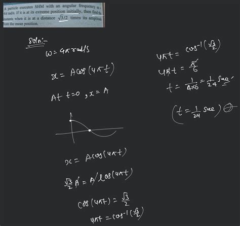 illustration 5 4 a particle executes shm with an angular frequency ω 4πra