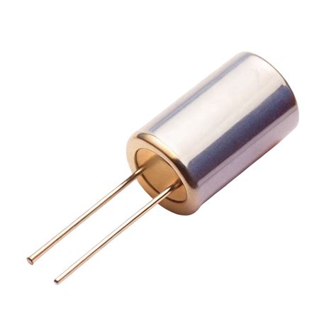 Metallic Electronic Capacitor With Cylindrical Shape And Dual Pins