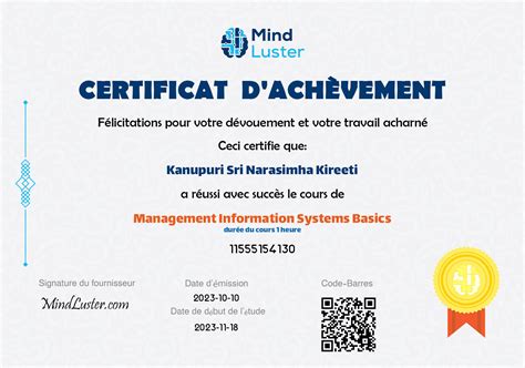 Kireeti Kanupuri Management Information Systems Basics Mind Luster