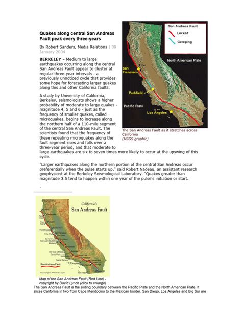 San Andreas Fault Pdf