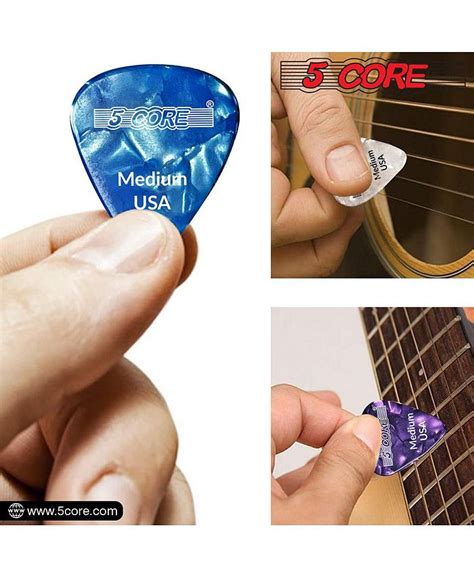 5 Core Guitar Picks 20 Piece 071mm Celluloid Medium Gauge Pick For