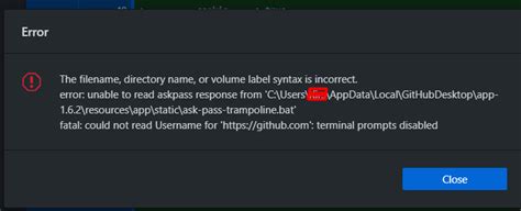 Error Message Pops Up When I Try To Push To Origin · Issue 6882
