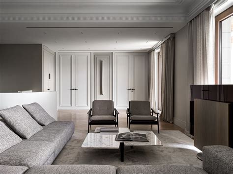 Изящество мрамора и латуни в интерьере двухуровневой квартиры — проект студии Gn Design Читать