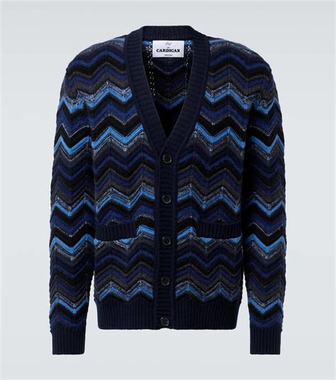 Missoni Zigzag Wool Blend Cardigan Missoni