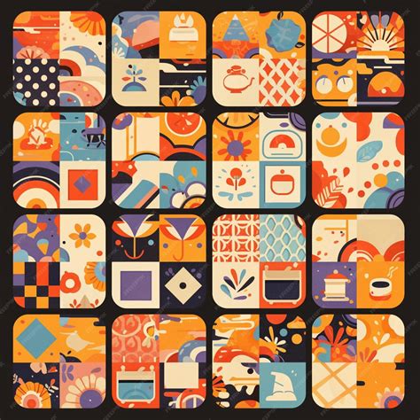 Premium Vector Malaysian Tiffin Carrier Patterns With Colorful Designs