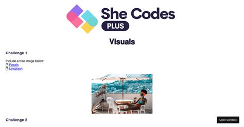 Visuals Challenge Forked Codesandbox