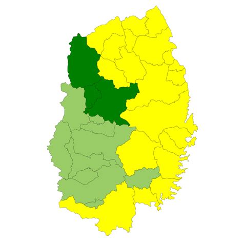 岩手県の地図｜白地図ぬりぬり