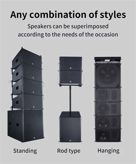 Powered Outdoor Speaker Line Array System Professional 18 Subwoofer