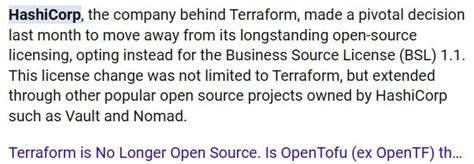 Bryan Cafferky On Linkedin I Was Surprised To Learn That Terraform Is No Longer Open Source There
