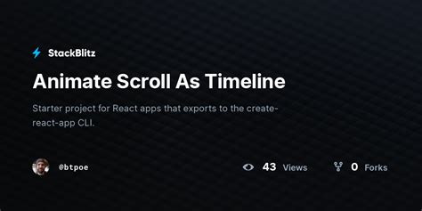 Animate Scroll As Timeline StackBlitz