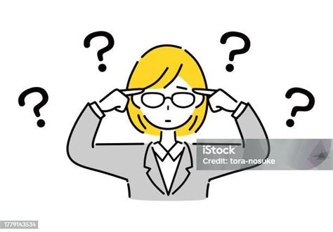 궁금해하는 비즈니스 우먼의 그림 물음표에 대한 스톡 벡터 아트 및 기타 이미지 물음표 질문하기 한 사람 Istock