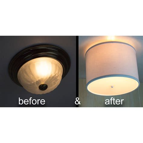 Homeconcept 14x14x10 Flush Mount Converter Kit Drum Lamp Shade Premium