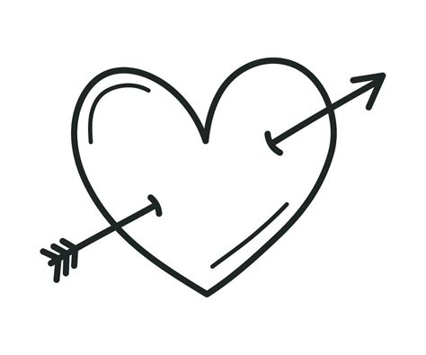 Heart Pierced By Arrow 10421198 Vector Art At Vecteezy