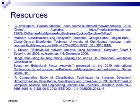 Detection Of Malicious Executables Using Rule Based Classification Algorithms Ppt