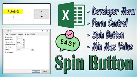 Cara Membuat Spin Button Di Excel Tutorial Step By Step Youtube