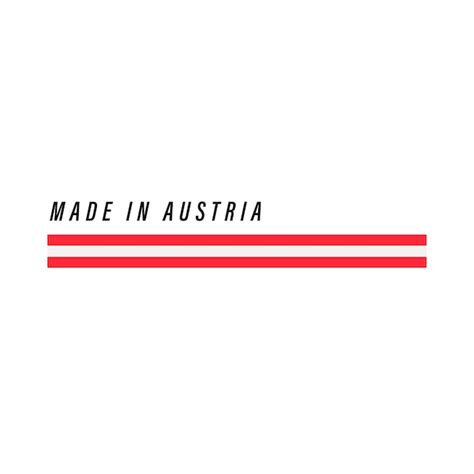 Premium Vector Made In Austria Badge Or Label With Flag Isolated