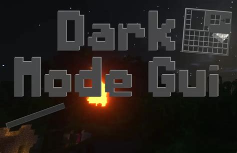 Dark Mode Gui Minecraft Texture Pack