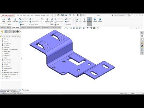 SolidWorks Sheet Metal Forming Tool Exercise Empower Youth