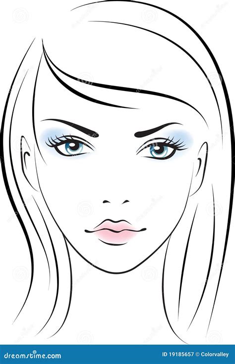 Beauty Face Girl Vector Stock Vector Illustration Of Glamour 19185657
