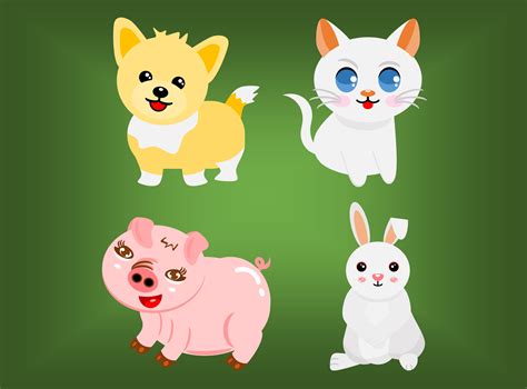 40개 귀여운 동물 일러스트 Png 파일 크몽