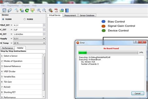Lmp91000 Gui Hardware Not Detected Amplifiers Forum Amplifiers