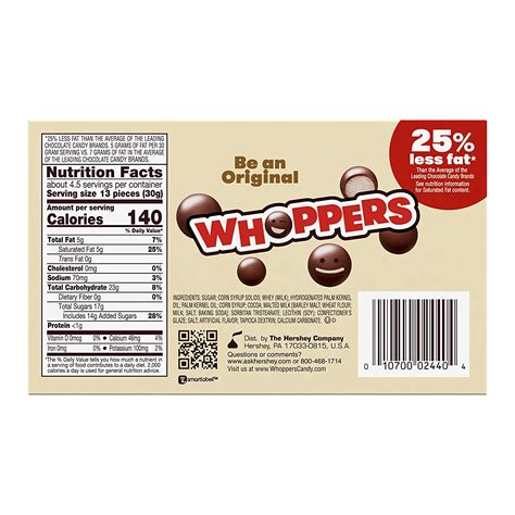 Whoppers Chocolate Malted Milk Balls Candy 5 Ounce Pack Of 12