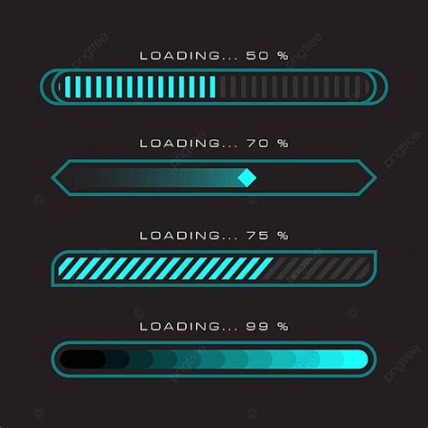 Loading Vector Icon Design Illustration Circle Progress Bar Vector Circle Progress Bar PNG
