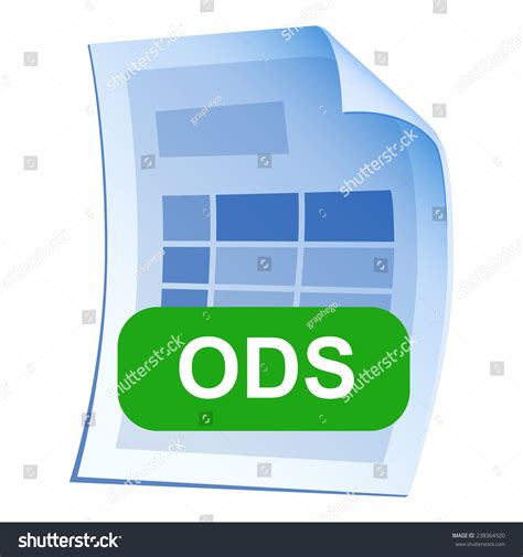 File Format File Extension Ods Icon Stock Illustration Shutterstock
