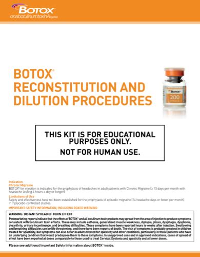 Chronic Migraine Dosing And Administration Botox One® Botox® Onabotulinumtoxina