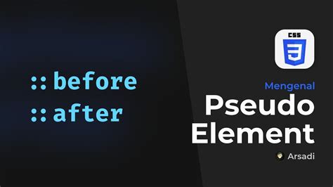 Mengenal Pseudo Element Css Dasar Youtube