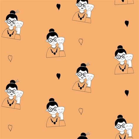 Premium Vector Psychology Seamless Pattern With Happy And Sad Woman
