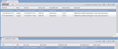 command line path for an executable application that is crashing