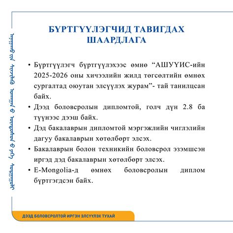 АШУҮИС Элсэлт АШУҮИС ИЙН БАКАЛАВР ДЭД БАКАЛАВРЫН Facebook