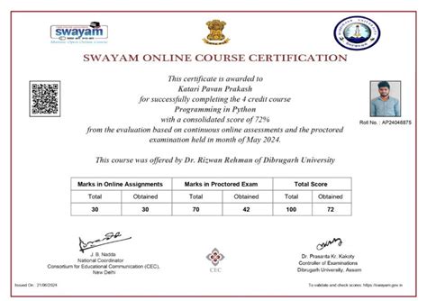 Nptel Swayam Pythonprogramming Continuouslearning Programming Certification