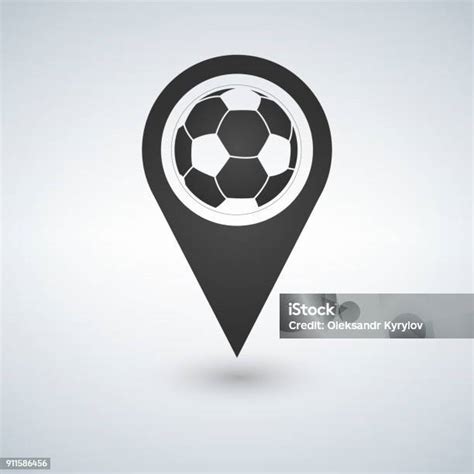 축구 공 아이콘 지도 핀입니다 축구 볼 지도 핀입니다 벡터 일러스트입니다 0명에 대한 스톡 벡터 아트 및 기타 이미지 0명