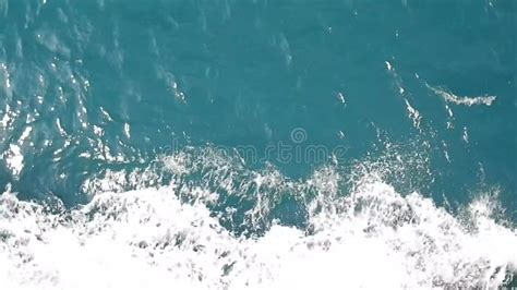 Beautiful Texture Of Sea Waves In The Middle Of The Sea During The Day Stock Footage Video Of