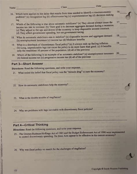 Solved Name Class Date 16 Which Term Applies To The Delay Chegg Com