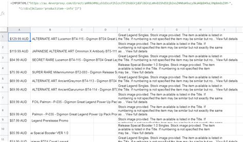 Incorrect Data Being Returned From IMPORTXML In Google Sheets Stack