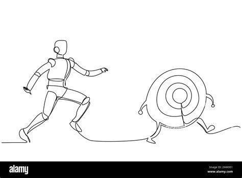 Continuous One Line Drawing Robot Chase Dartboard Target Accuracy And