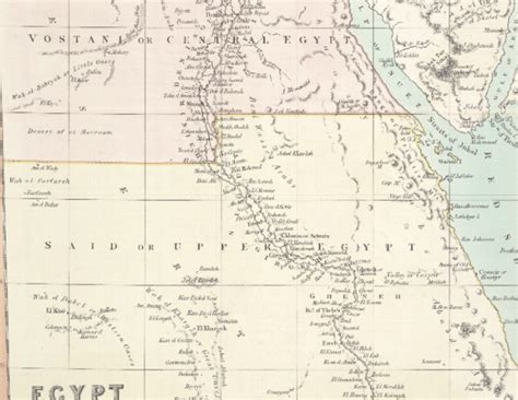 Historical Map Of Egypt 1841 Soar