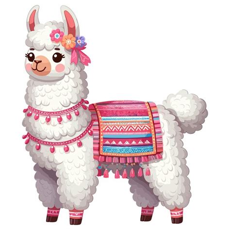 Cute Llama Vector Cartoon Illustration Premium Ai Generated Vector