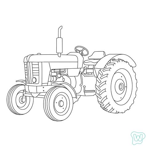Dibujos Para Colorear De Tractores De Granja