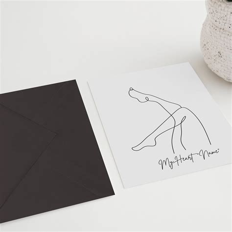 ADULT LINE ART Greeting Card Naughty Greeting Card Love Etsy