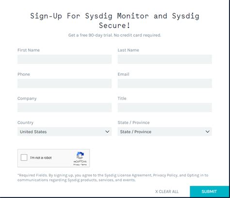 Registering For Sysdig Trial Hpe Enterprise Containers