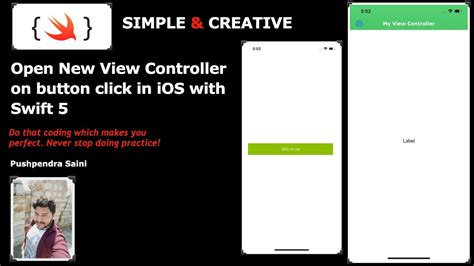 Open New View Controller On Button Click In Ios With Swift 5 Youtube
