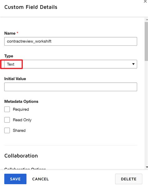 create custom field with rich text format type community