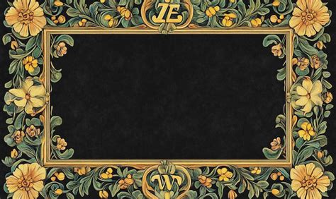 Rectangular Frame Decorated With Flowers Premium AI Generated Image