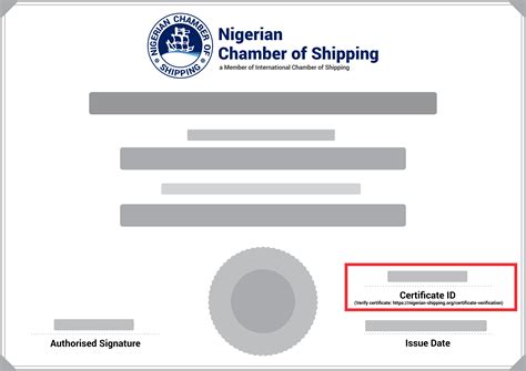Certificate Verification Nigerian Chamber Of Shipping