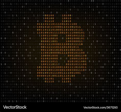 Bitcoin Symbol Binary Code Royalty Free Vector Image