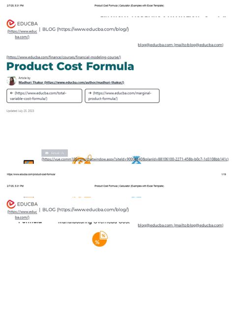 Product Cost Formula Calculator Examples With Excel Template Pdf Cost Of Goods Sold Cost
